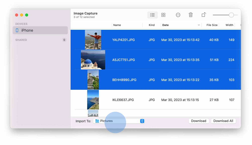 Exporting ProCamera files to your Mac via Image Capture app (MacBook ...